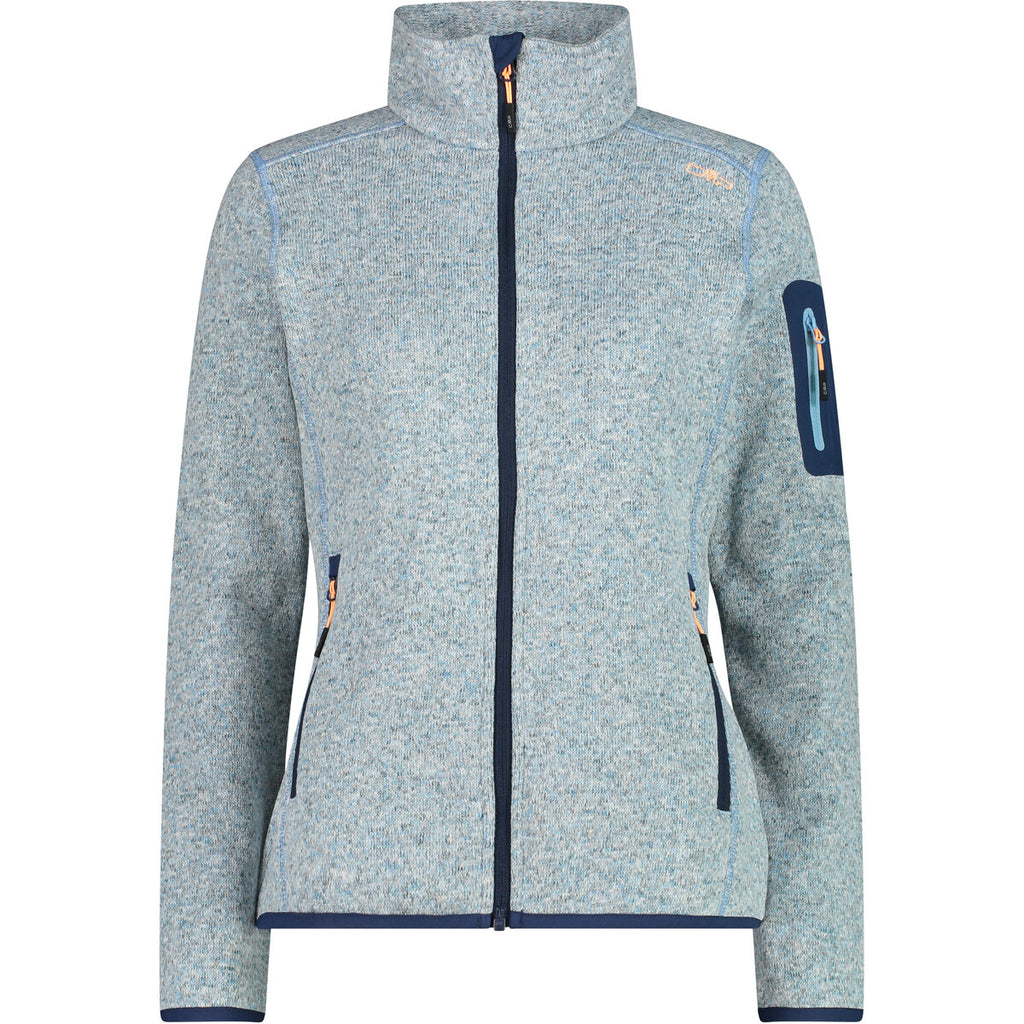 CMP WOMAN KNITTECH FLEECE JACKET - Cielo-Blue — Sports Group Denmark